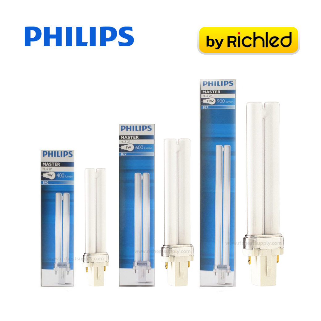 หลอดตะเกียบ 7W, 9W, 11W PHILIPS PL-S จัดส่งทั่วไทย - by RICHLED