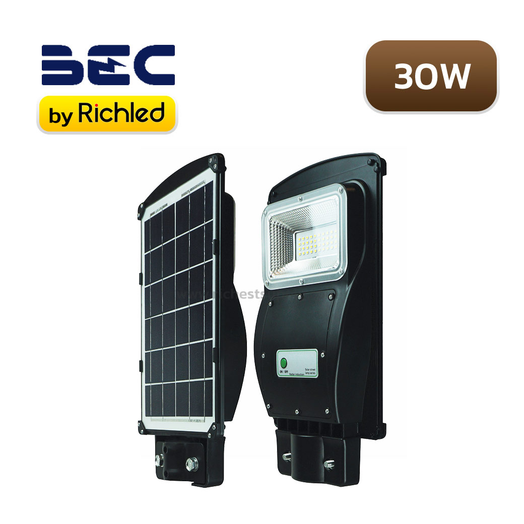 โคมไฟถนน โซล่าเซลล์ 30W BEC VIENNA | By RICHLED