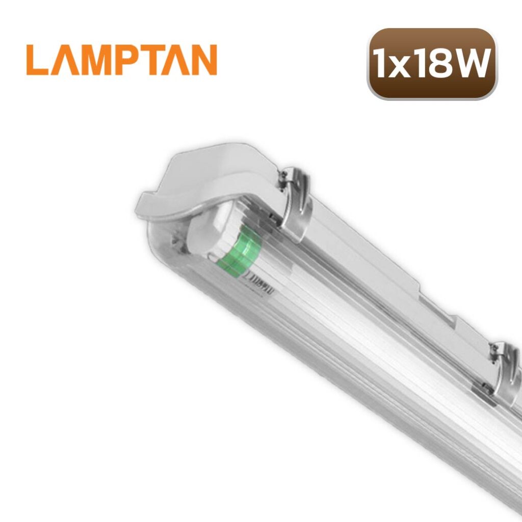 ชุดโคมกันน้ำกันฝุ่น LED 1X18W LAMPTAN TRI-PROOF SET - www.richestsupply ...